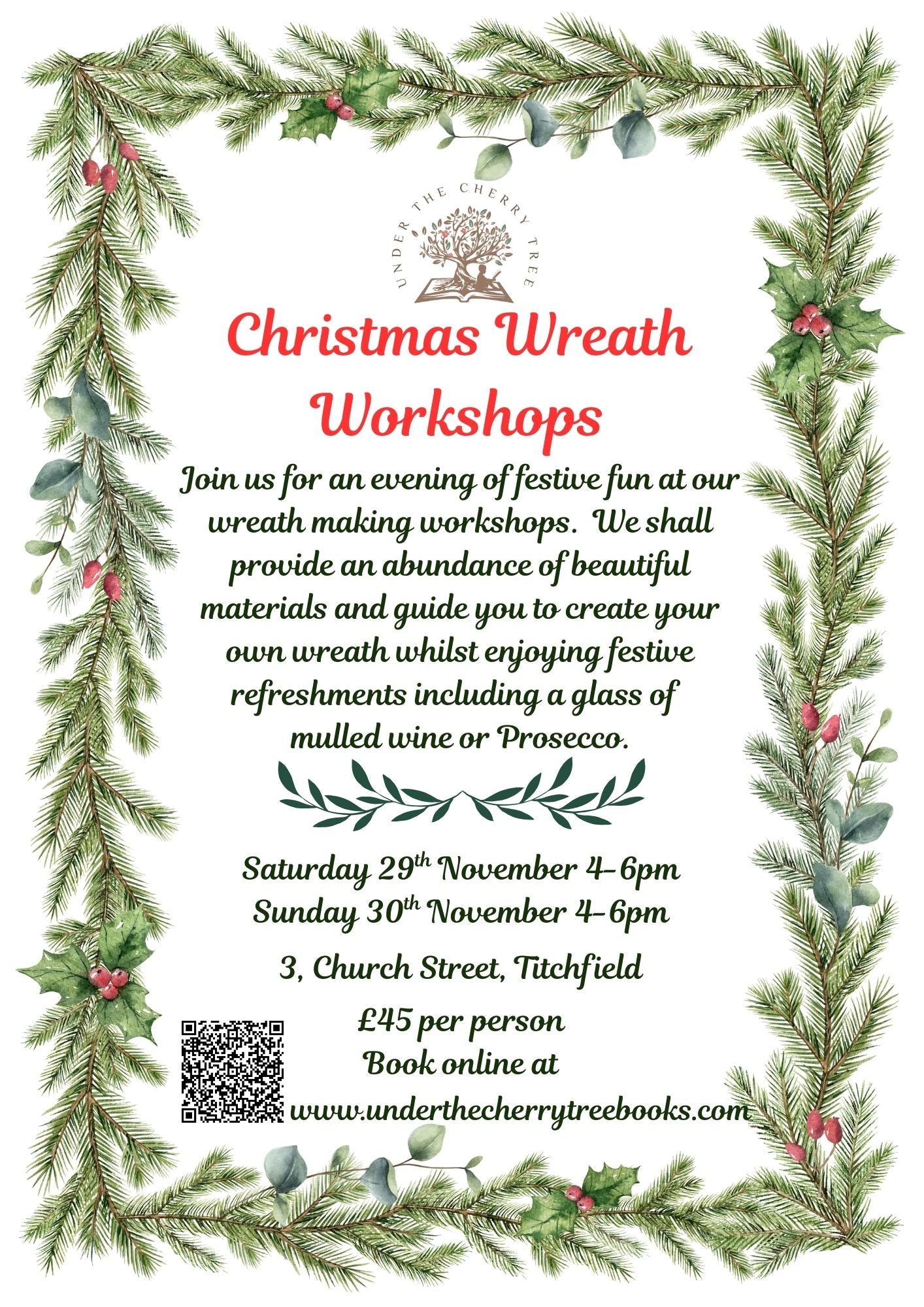 Wreath Making Workshop – Under The Cherry Tree